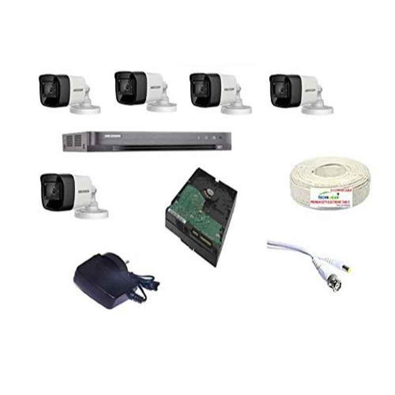Buy Hikvision 4K Full Hd 5MP Cctv Combo With 8 Channel Dvr with 5 ...