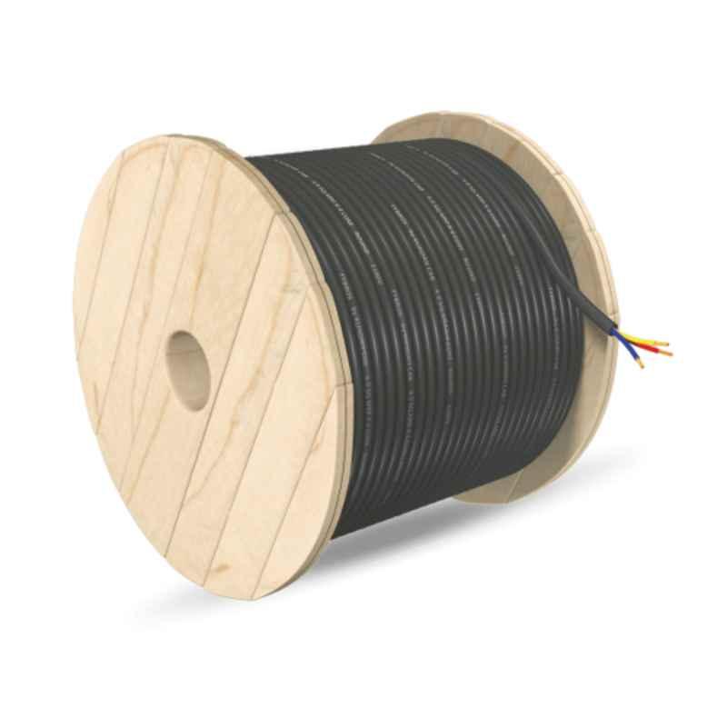 Buy Fybros 6 Sqmm Black 4 Core Round PVC Insulated Industrial Cable ...
