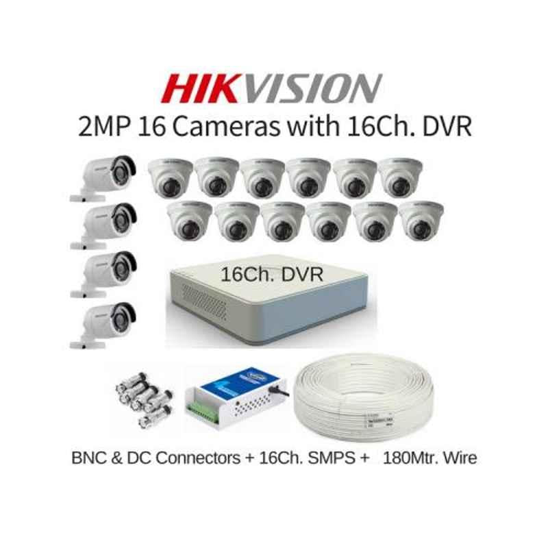 Buy Hikvision 16 Cameras 2MP with 16 Channel DVR Combo Kit - infernocart