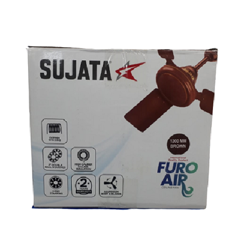 Buy Sujata Furo Air 72W Brown Ceiling Fan, Sweep: 1200 mm - infernocart