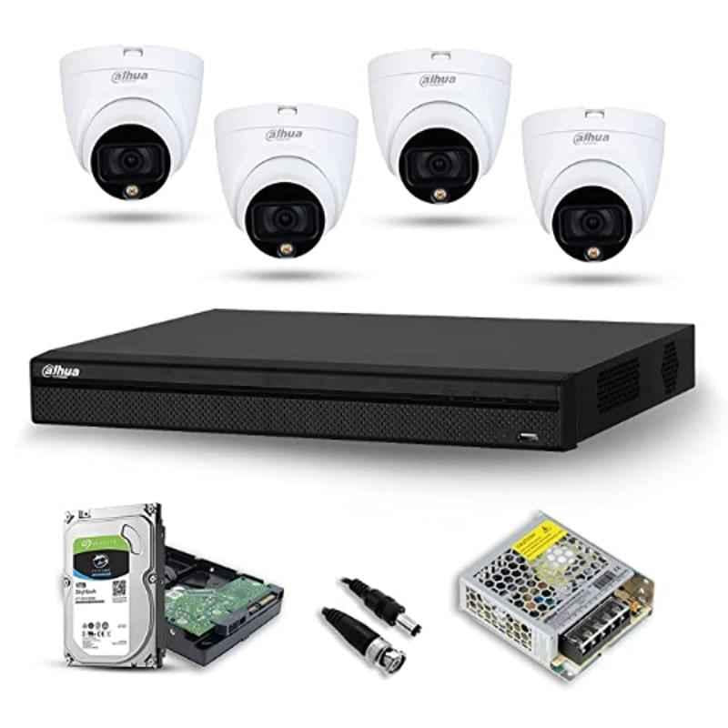 Buy Dahua 4 Pcs 2MP Dome CCTV Security Camera, 4 Channel DVR, Power ...